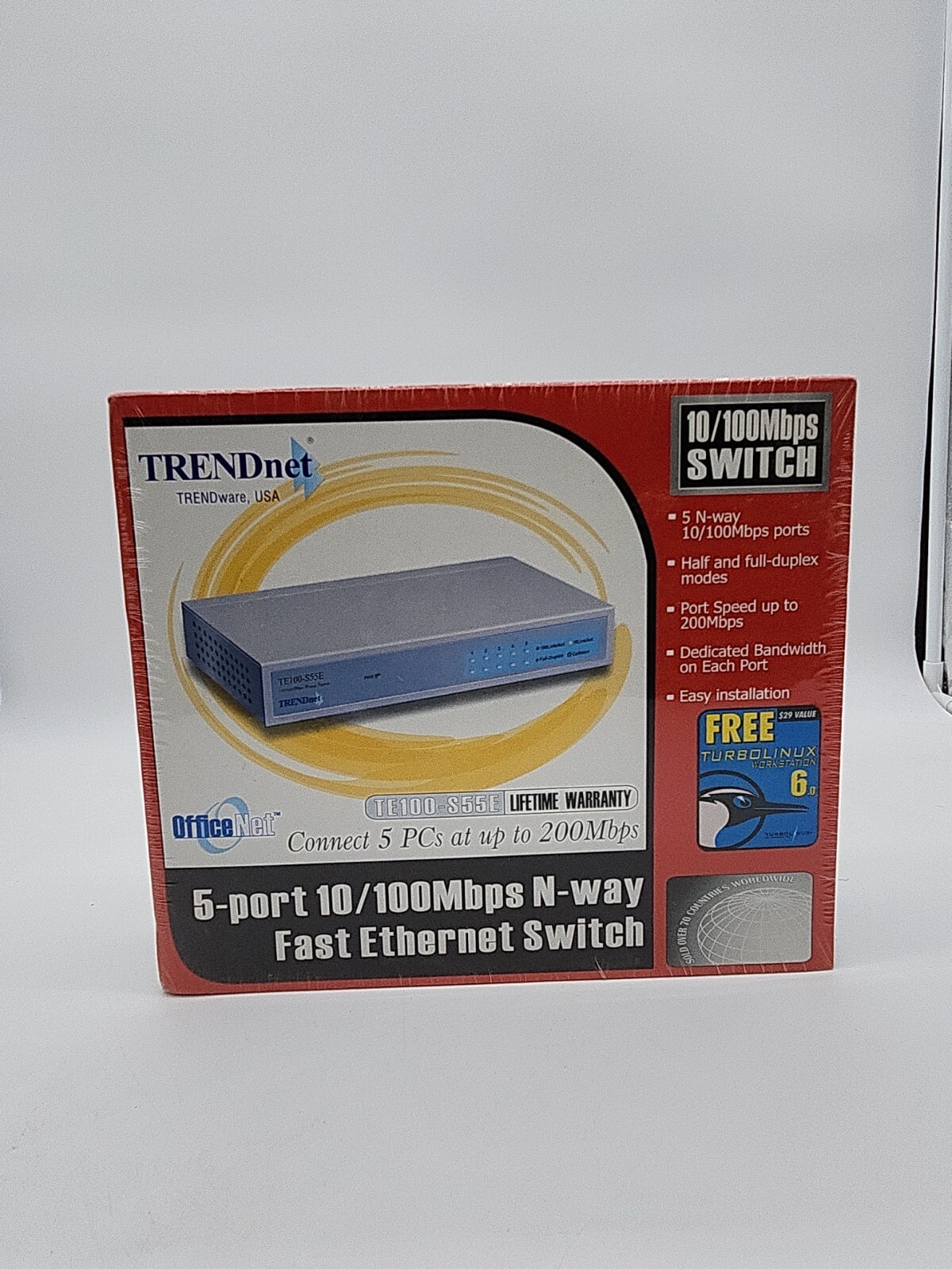 TRENDnet TE100-S55E Plus 5-Port External Switch Ethernet New Sealed ...