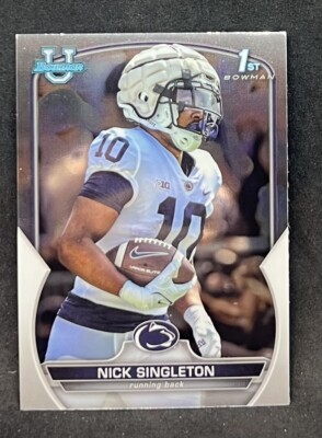 Nick Singleton Rookie 2022 Topps 1st Bowman Chrome U RC Penn State | eBay
