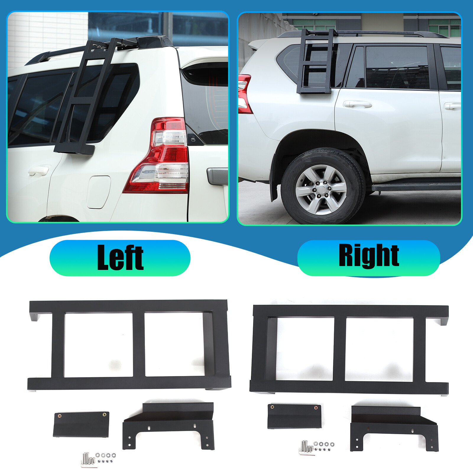 Both Side Rear Window Climbing Step Ladder For Toyota Land Cruiser ...