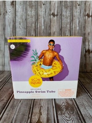 Sun Squad Inflatable Pineapple Swim Tube Pool Float - New | eBay