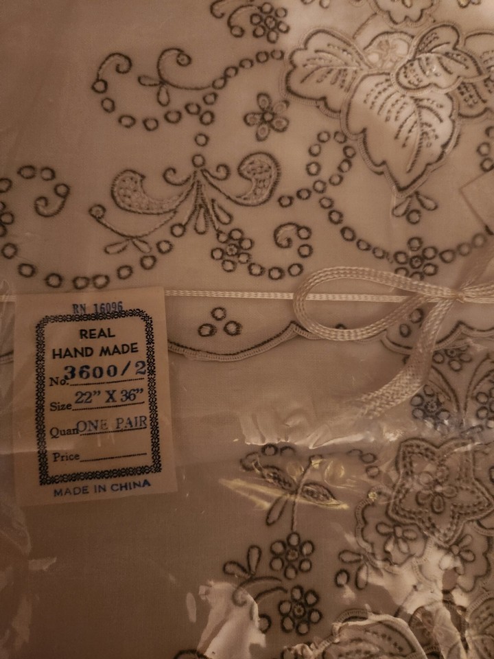 Hand Made Embroidered Pillowcase Set New In Original Package VTG | eBay