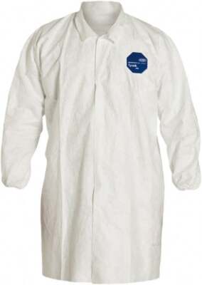 30 Pack Dupont TY211SWHXL00300 Disposable Protective Lab Coats X-Large ...