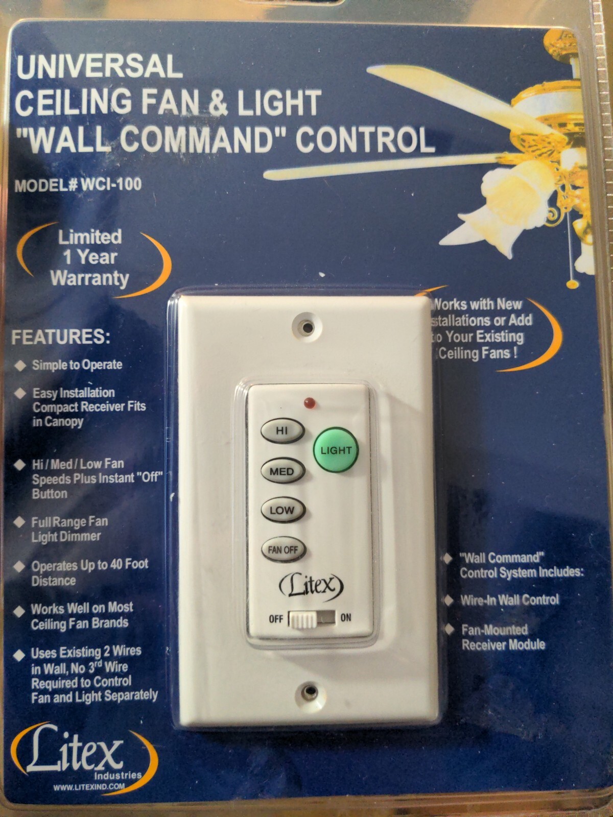 How To Install A Universal Ceiling Fan And Light Wall Control | Shelly ...