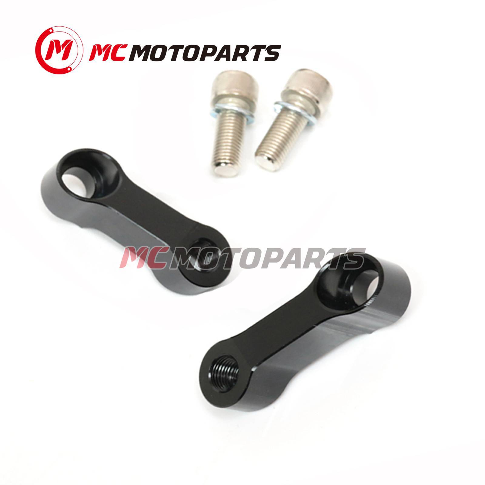 Black Reverse M10 Mirror Risers For WR250F 11 12 13 14 15 16 17 18 19 ...