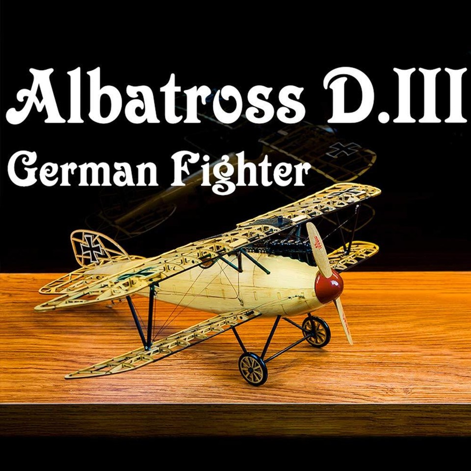 Albatross D.III Balsa Model Kit 3D Wooden Puzzle Laser-Cut Precision Bi ...