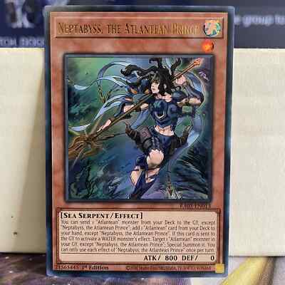 1ST EDITION NEPTABYSS, THE ATLANTEAN PRINCE 2020 RA03-EN013 YUGIOH CARD ...