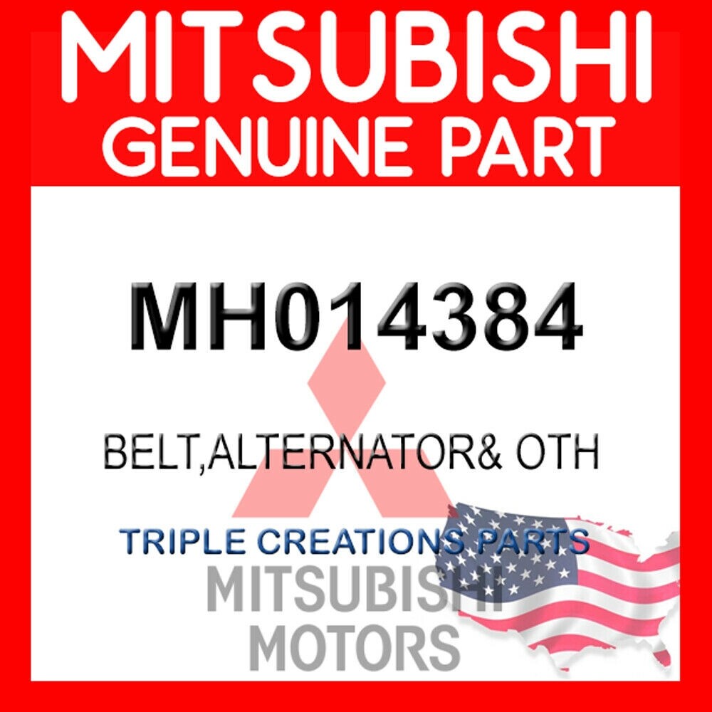 MH014384 Genuine Mitsubishi BELT,ALTERNATOR& OTHERS | eBay