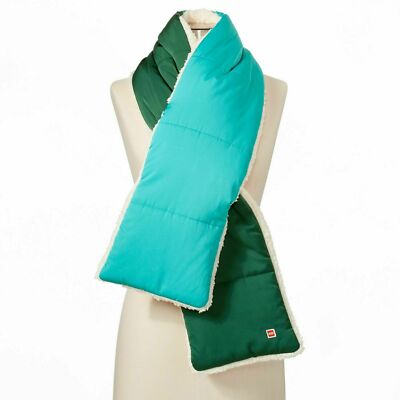 Lego Target X Collection Adult Color Block Puffer/ Sherpa Scarf Blue ...