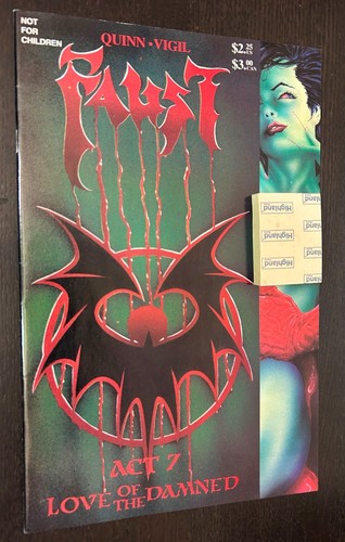 FAUST #7 (Rebel Studios Comics 1990) -- Tim Vigil Horror 1st Print ...