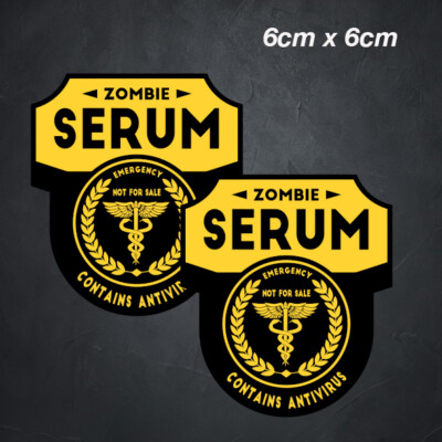 Zombie SERUM Label x 2 Laptop , Car Decal Sticker | eBay Australia