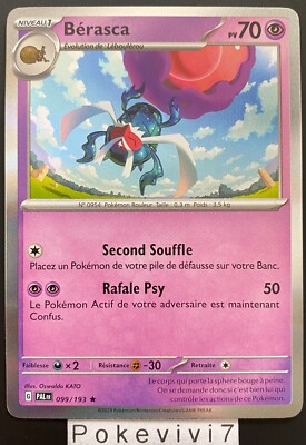 Carte Pokemon BERASCA 099/193 HOLO EV2 Ecarlate et Violet PAL FR NEUF ...