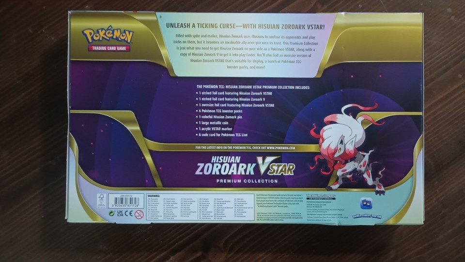 Hisuian Zoroark VSTAR Premium Collection Box Pokémon Cards - Brand ...