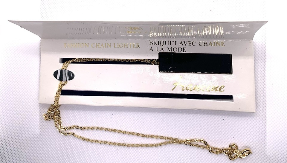 74cm Gold Tone Chain Necklace Miniature White Lighter Pendant 50x12x5mm | eBay UK