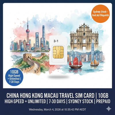 China Travel - 7-30 Days Travel data SIM card 10GB Data incl. HK Macau ...