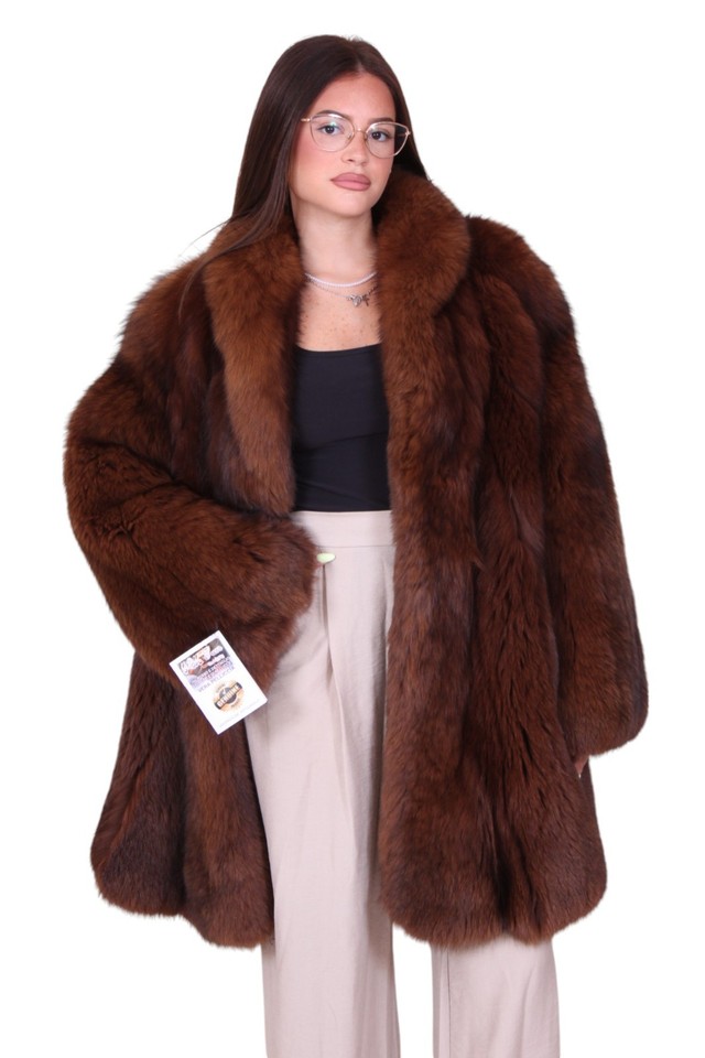 GIACCA PELLICCIA VOLPE FOX FUR JACKET FUCHSJACKE FOURRURE RENARD 毛皮 ...