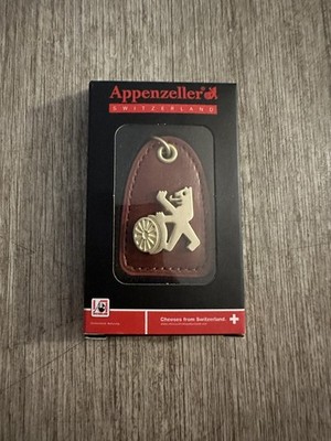 Authentic Appenzel Swiss Brown Leather Keychain - Swiss Cowherder and ...
