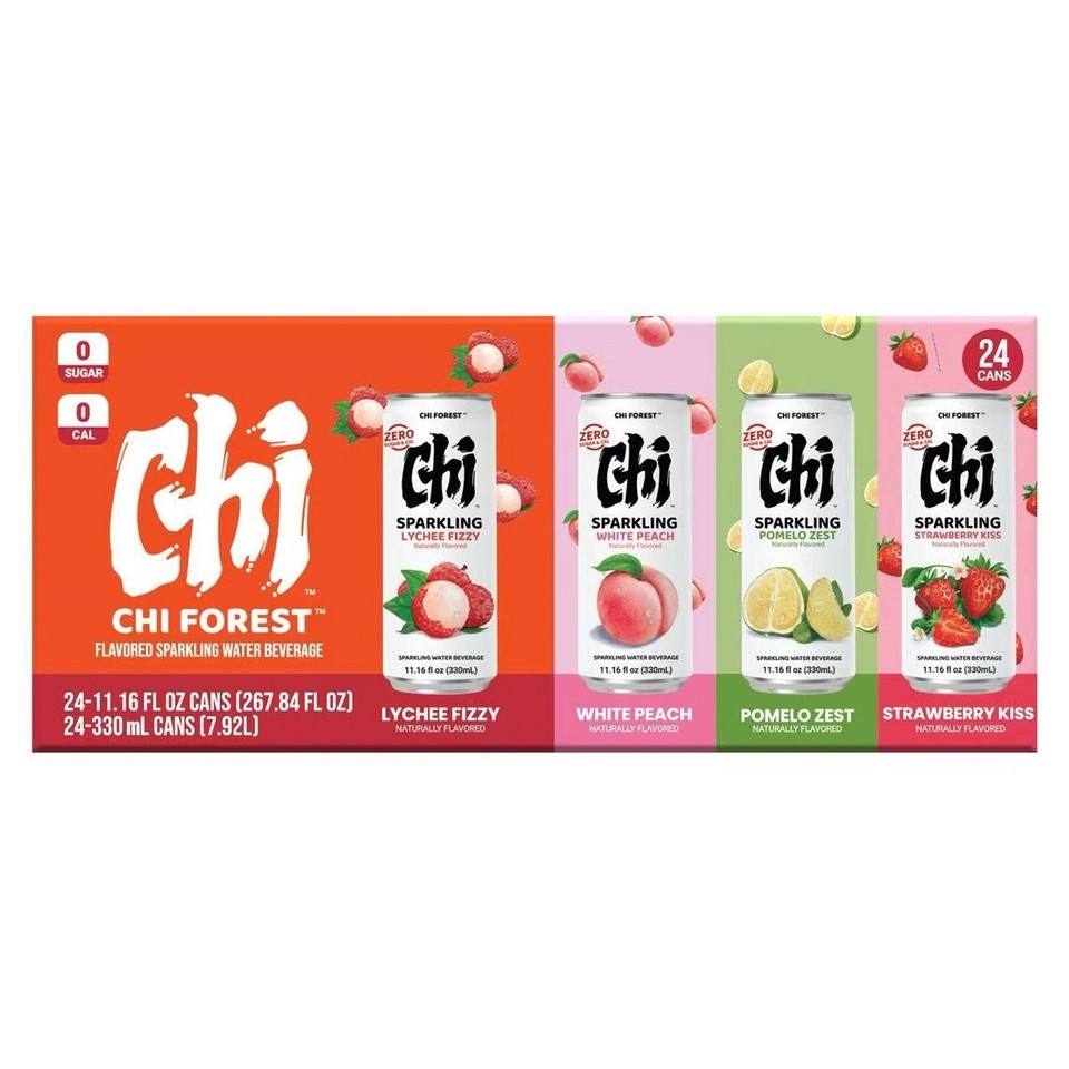 Chi Forest Sparkling Water Variety Pack, 11.16 Fluid Ounce (Pack of 24 ...