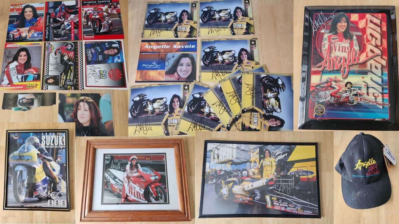 RARE - NHRA Angelle Savoie/Sampey/Seeling Autographed Collection | eBay