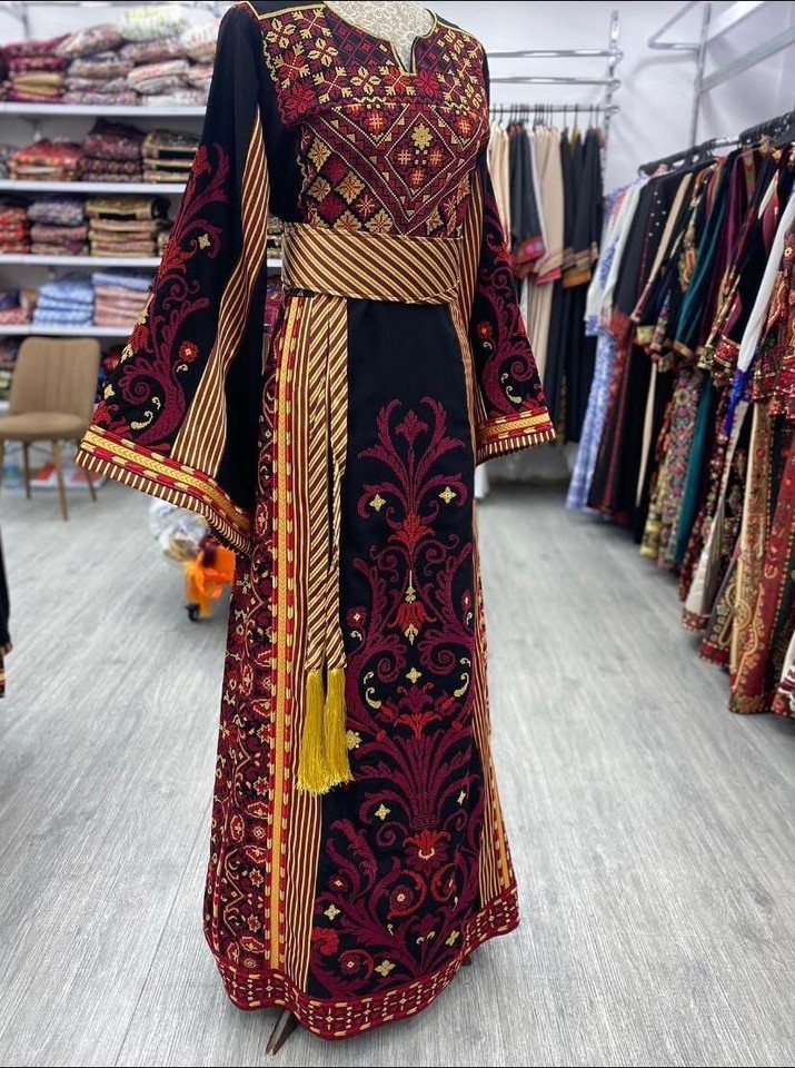 Thobe Embroidery X Stitches Palestinian Traditional Hand Made Dress ...