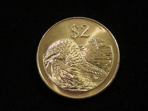 2001 Zimbabwe Coin 2 Dollars PANGOLIN super nice African animal coin | eBay