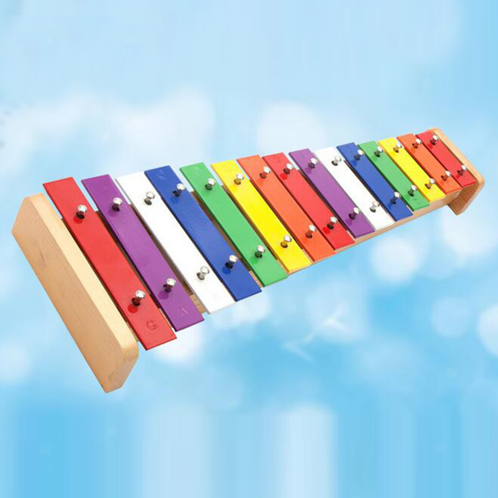 15- Glockenspiel Xylophone Vibraphone w/ Mallet Stick Percussion Toys ...