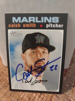Caleb Smith Autographed 2020 Topps Heritage Signed Baseball Card #114 ...