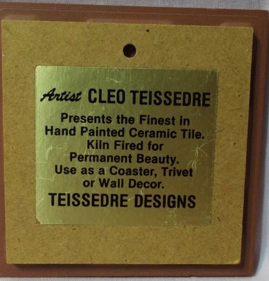 Cleo Teissedre Artist Hand Painted Ceramic Tile 20020 | eBay