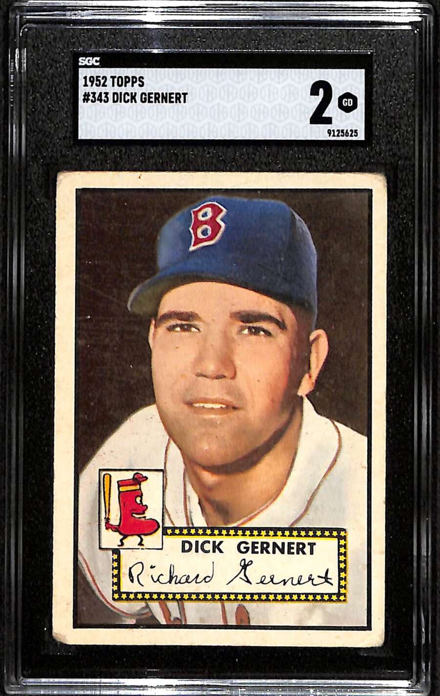 1952 Topps #343 Dick Gernert SGC 2 G C92158 | eBay