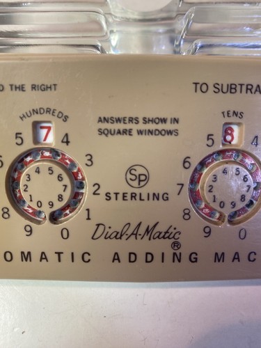 Vintage Sterling #565 Dial-A-Matic Automatic Mechanical Adding Machine ...