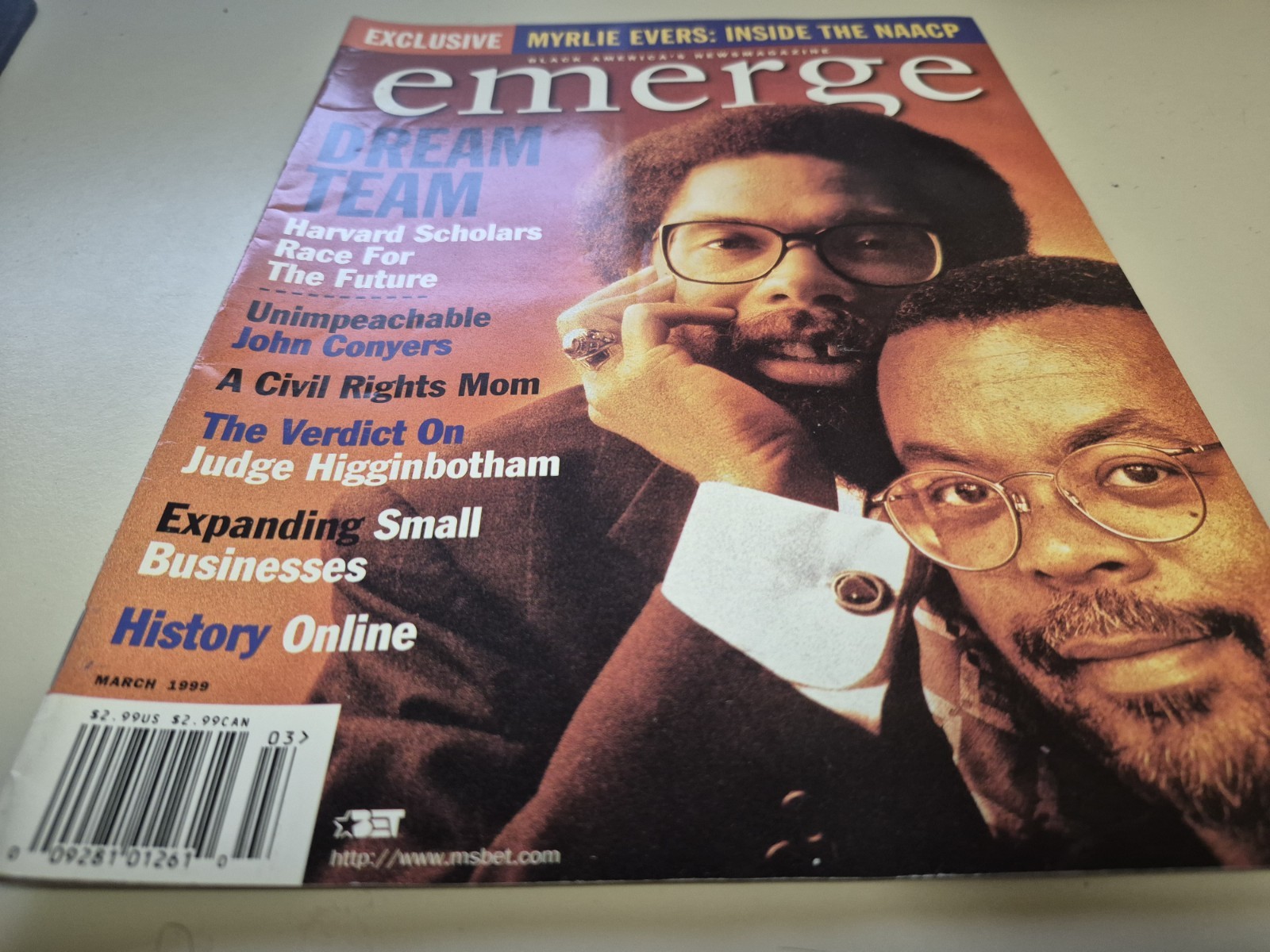 EMERGE magazine Cornel West John Conyers Myrlie Evers Henry Louis Gates ...