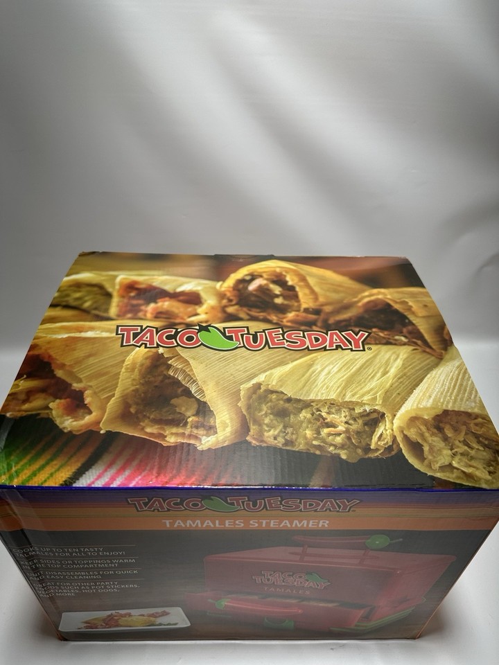 Nostalgia Taco Tuesday Tamale Steamer 2-Tier Red Green Veggie Pot ...