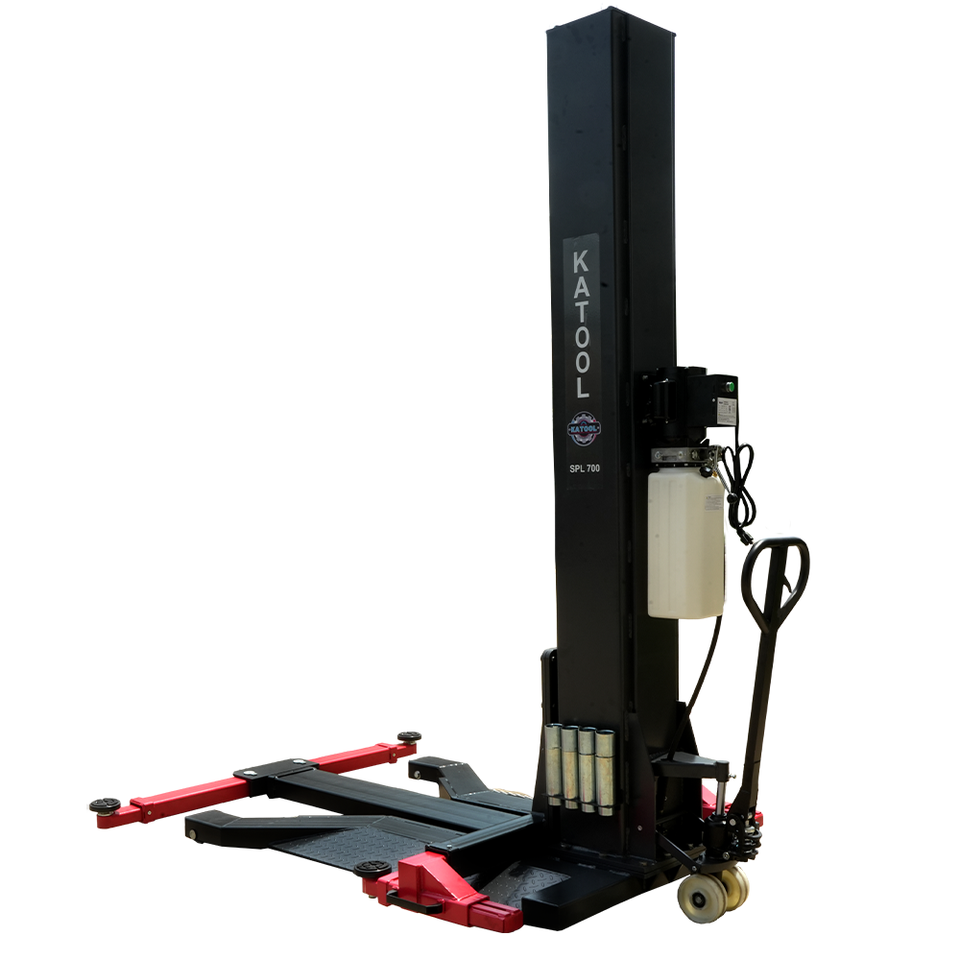 Motooltech SPL700 7000lbs Single Post Lift 110v Hydraulic Portable Lift ...