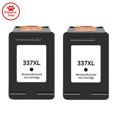 2 Black Ink Cartridge Fit For HP C4180 C4183 C4188 D5145 D5155 337 | eBay