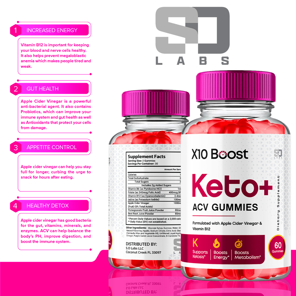 (5 Pack) X10 Boost Keto, X10 Boost Keto ACV Weight Loss Gummies (300 ...