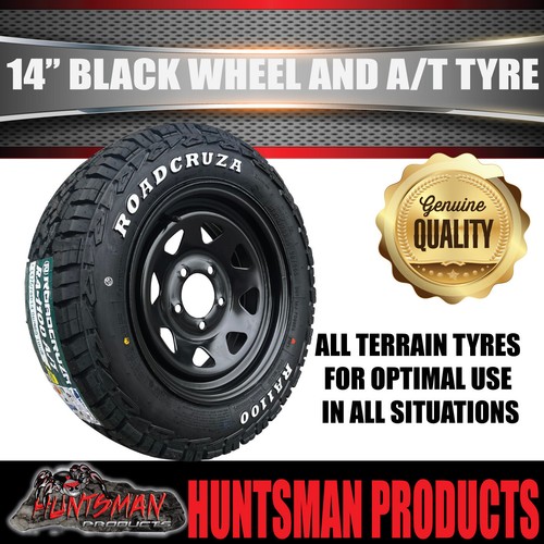 14x6 & 175/70R14 LT RA1100 HT Holden Black Trailer Caravan Wheel Rim ...