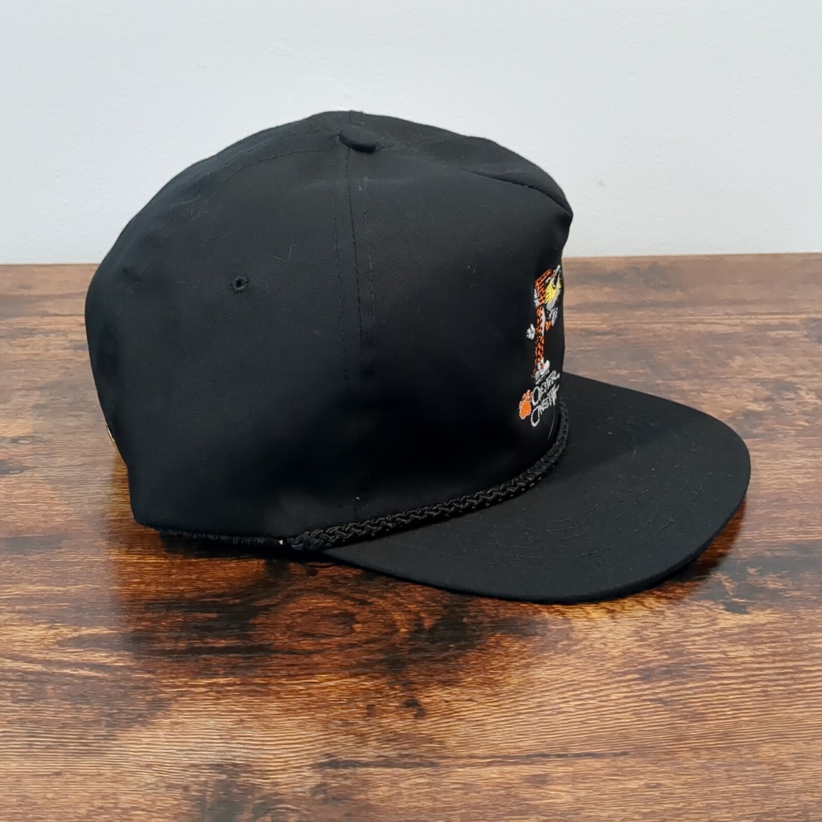 Vintage Chester Cheetah Black Rope Hat Leather Strapb… - Gem