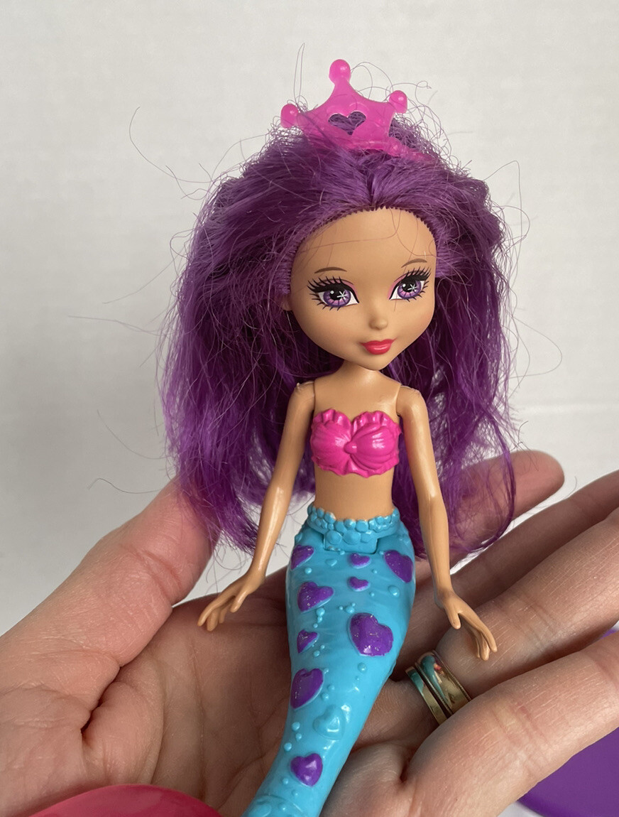 2014 Mattel Barbie Fairytale 7" Mermaid Purple Hair & Eyes | eBay