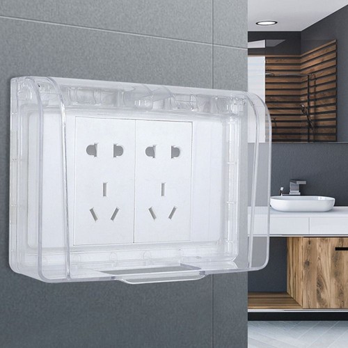Wall-mounted Socket Waterproof Box Self-Adhesive Protection Socket ...