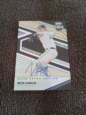 2020 Panini EEE Nick Garcia Pittsburgh Pirates Auto Baseball Card #79 ...