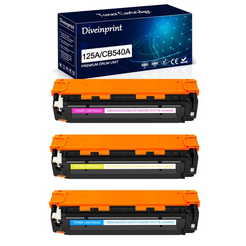 125A CB540A C M Y Toner Cartridge For HP Color LaserJet CP1518ni CP1215 ...