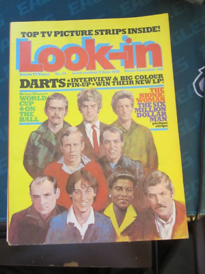 Look-In Magazine June 1978 Darts World Cup Soccer Bionic Woman Six ...
