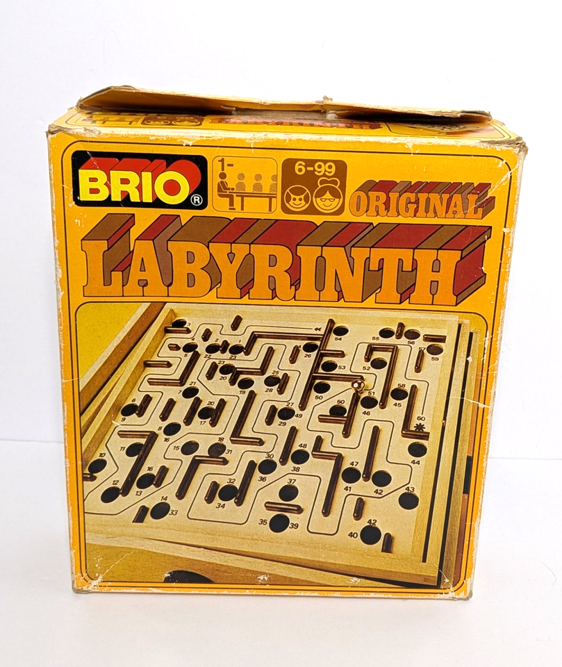 Vintage Brio Original Labyrinth Wooden Game No. 35310 Box w/ 4 Balls | eBay
