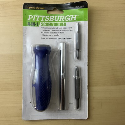 4 in 1 PITTSBURGH Flip-n-Change Screwdriver Set Fast Quick Change NEW 4 ...