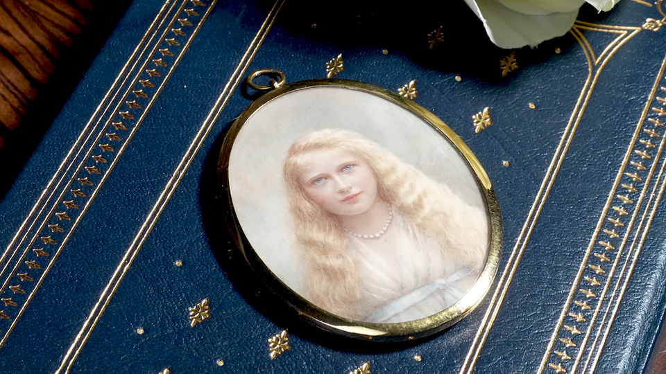 Fine Antique Edwardian 14k Gold Frame Portrait Miniature Painting ...