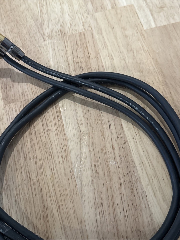 1 Meter 3.5ft Pair RCA Straight Wire Symphony Audio Interconnect Cables ...