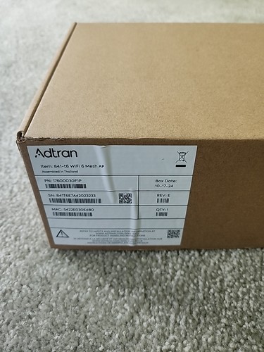 Adtran 841-T6 WiFi 2.5G Multi-Gigabit Gateway Router Home Unit w/ Power ...