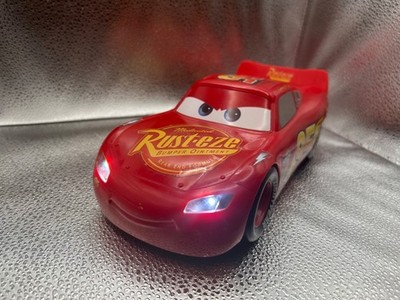 Disney Pixar Lightning McQueen "Rust-Eze" Red Toy Car 95 With Light-Up ...