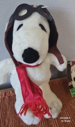 Applause Snoopy Flying Ace Pilot Plush 7” Peanuts Stuffed Animal | eBay
