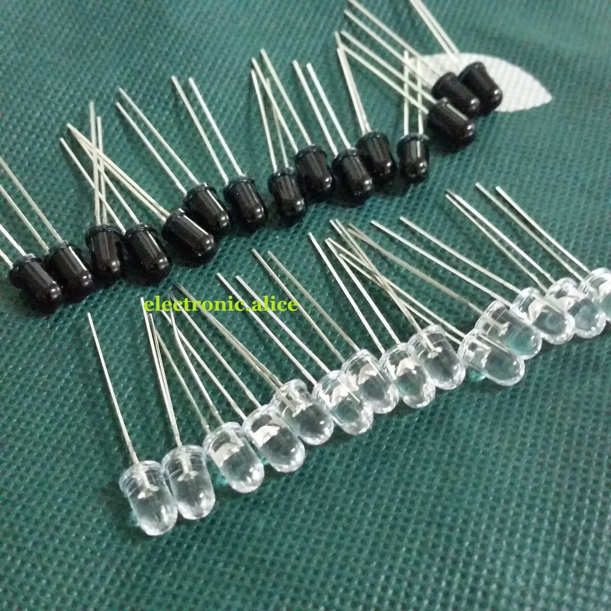 Electronics Components 50 Pairs 3mm 940nm IR LEDs - Infrared Emitter ...