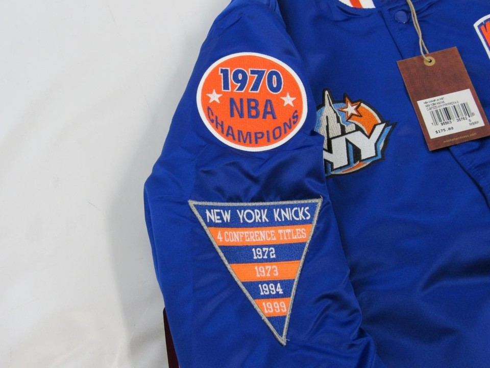 2X Champ 70-73 New York Knicks Mens Mitchell & Ness Heavy Satin Snap ...